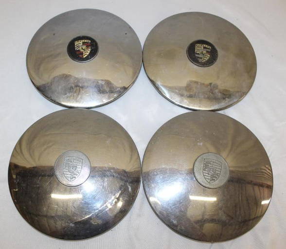 Set Of 4 Porsche Motor Car Co Hubcaps