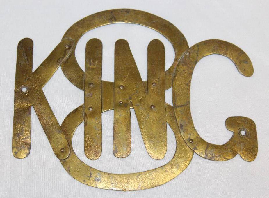 Brass King 8 Radiator Script Emblem Auction