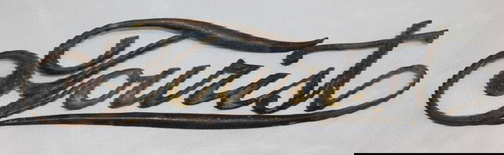 Brass Tourist Motor Car Co Radiator Script Emblem