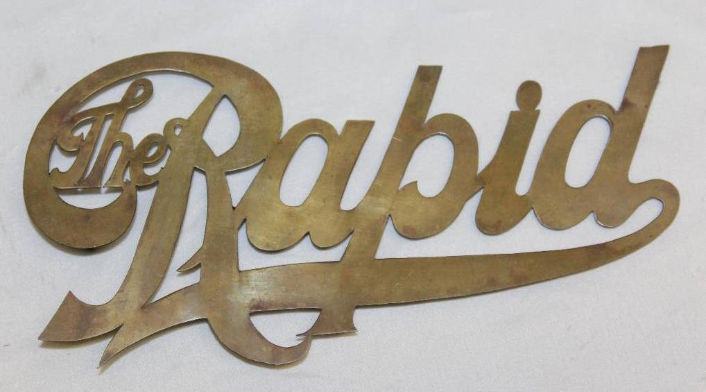 Brass The Rapid Radiator Script Emblem Auction