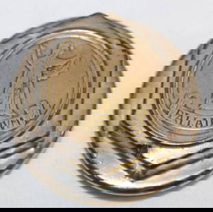 Corbin Motor Car Co Brass Automobile Threaded Hubcap