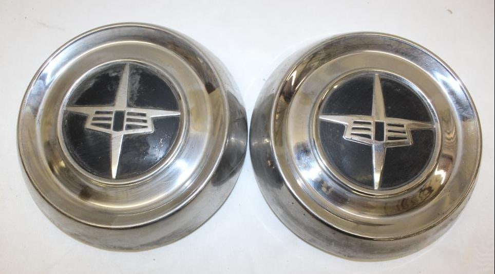 Pair Of 1955-1956 Dodge Dog Dish Hubcaps Auction