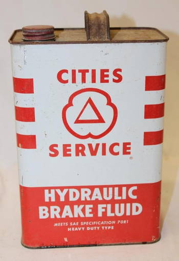 Cities Service 1 Gallon Brake Fluid Can