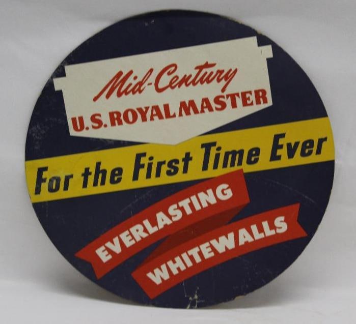 Us Royal Tire Advertising Sign Insert White Walls