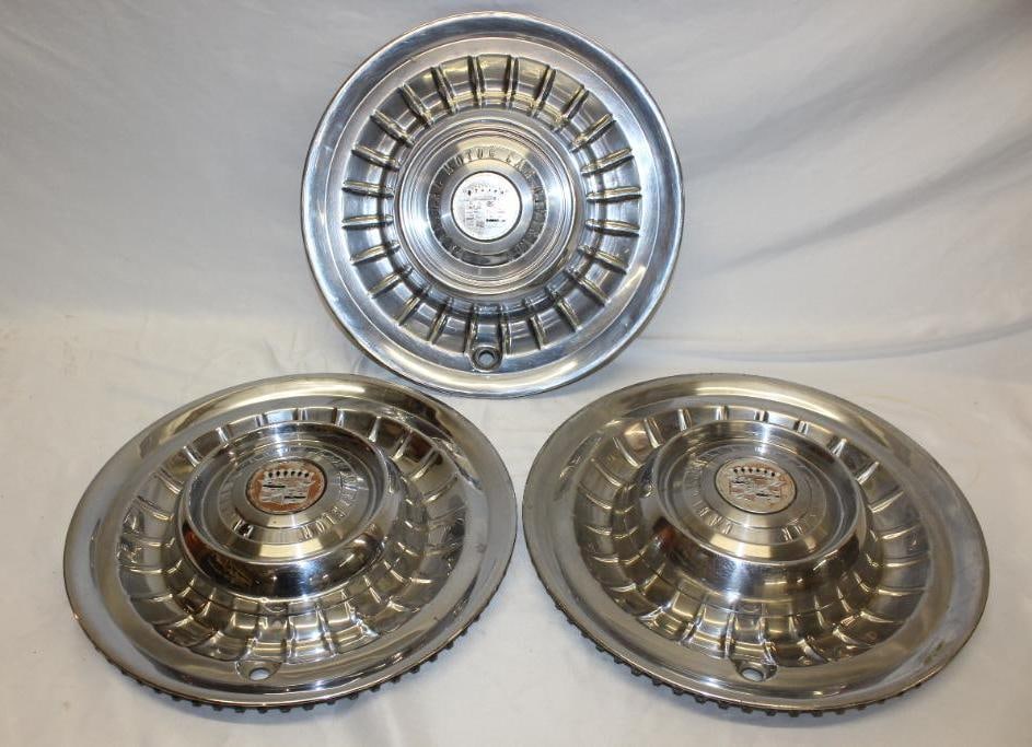 Group Of 3 1958 Cadillac Hubcaps Auction