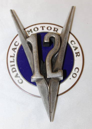 1930 1931 Cadillac Motor Car Co V12 Radiator Emblem Badge