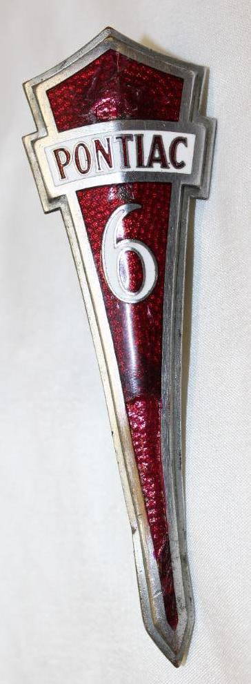 1932 Pontiac 6 Motor Car Co Radiator Emblem Badge Auction