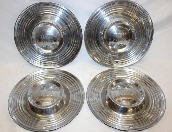 Set Of 4 1955 Pontiac Hubcaps