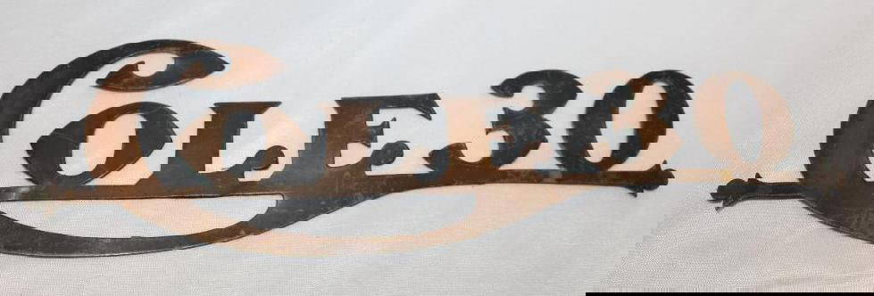 Cole 30 Brass Radiator Emblem Script Auction