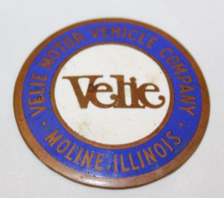 1909 1914 Velie Motor Car Co Radiator Emblem Badge