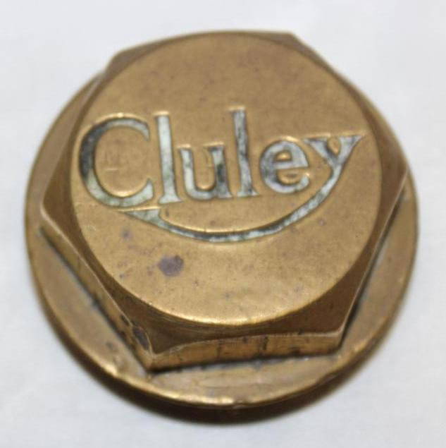 1910s Brass Cluley Motor Car Co Threaded Hubcap Auction