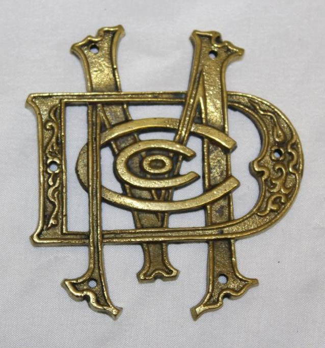 M.d. Motor Car Co Brass Radiator Emblem Script Auction