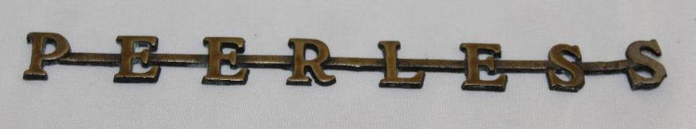 Peerless Motor Car Co Radiator Emblem Script Auction