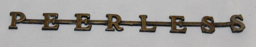Peerless Motor Car Co Radiator Emblem Script Auction