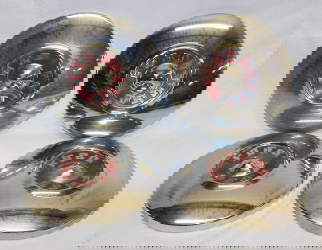 Set Of 4 1955 1956 Ford Hubcaps