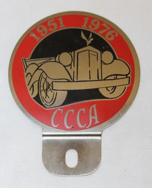 Ccca Classic Car Club 25th Anniversary License Plate Topper