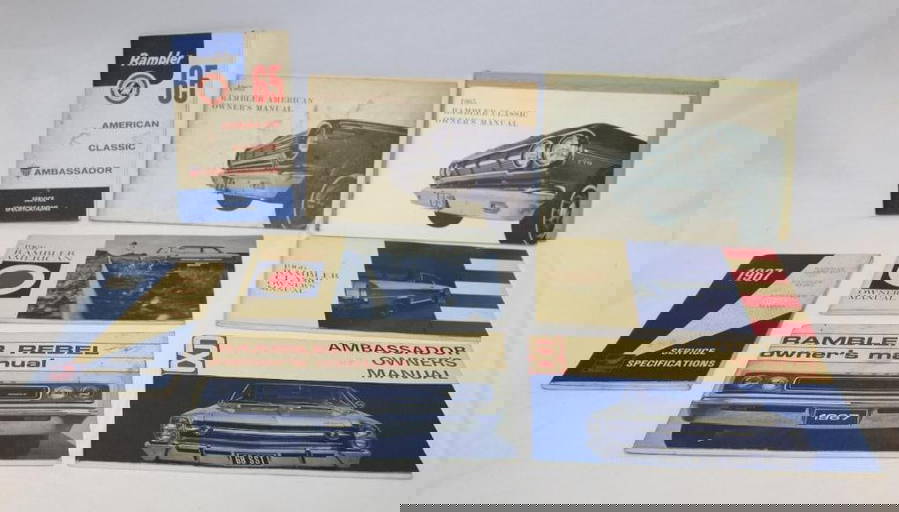 Group Of 8 1965 1968 Amc Rambler American Radiator Emblem Badgeel ...