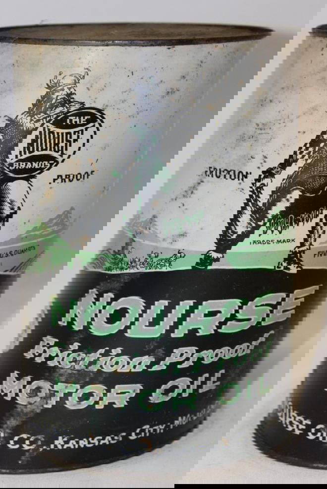 Nourse Viking Metal 5 Quart Motor Oil Can Auction