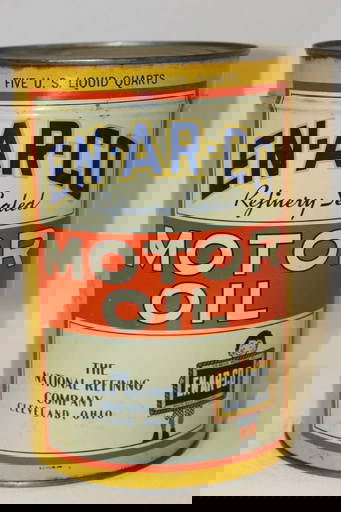 En Ar Co Metal 5 Quart Motor Oil Can