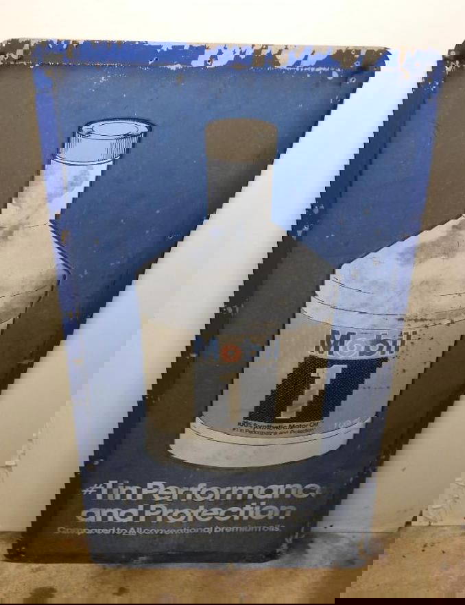 Mobil 1 Motor Oil Sign Auction