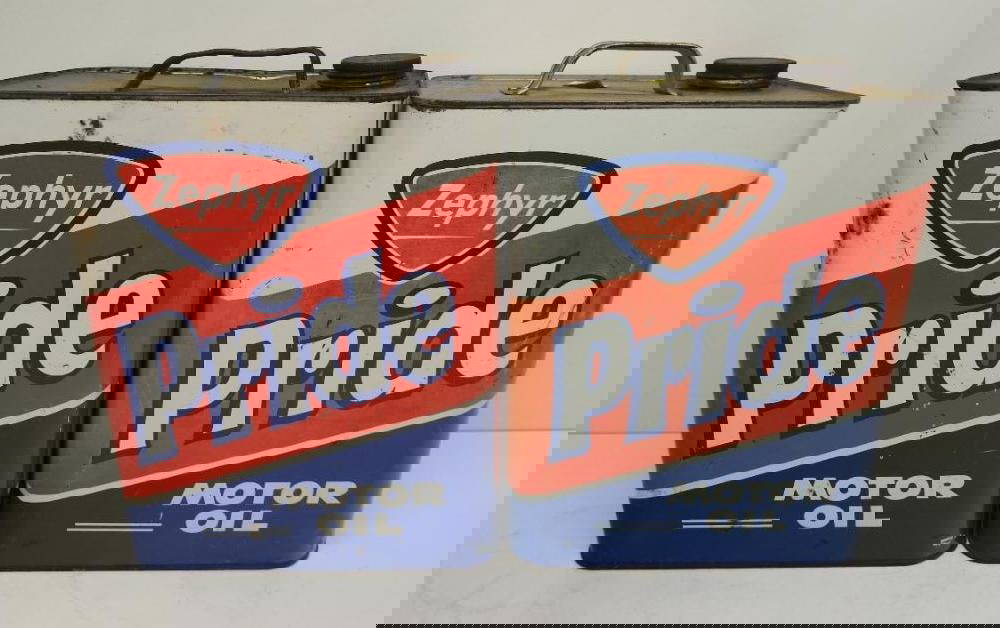 Zephyr Pride Motor Oil Two Gallon Cans Auction