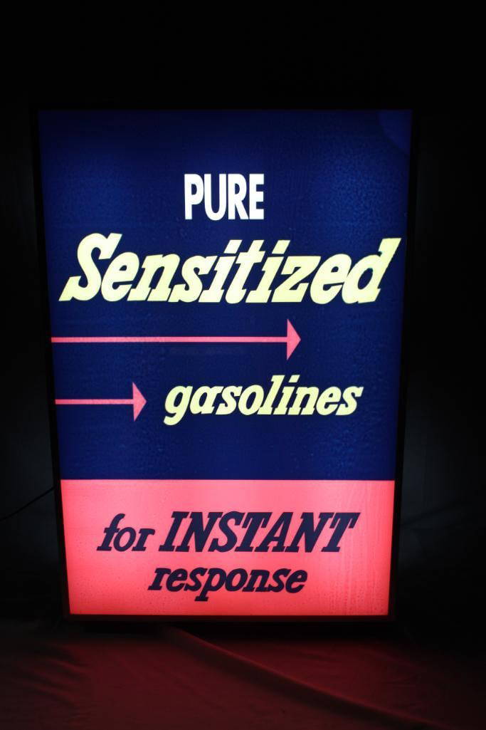Pure Sensitized Gasoline Advertising Light-up Sign Auction