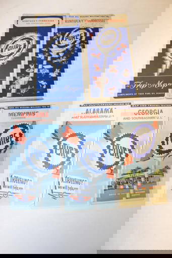 Group Of 5 Pure Service Station Road Maps