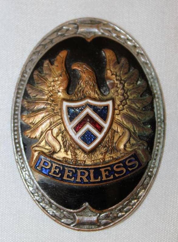 1929-1930 Peerless Motor Car Co Radiator Emblem Badge Auction