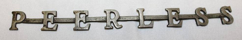 1929-1930 Peerless Motor Car Co Radiator Script Emblem Badge Auction
