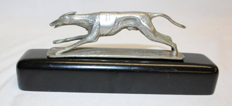Racing Greyhound Dog Radiator Mascot Hood Ornament Auction