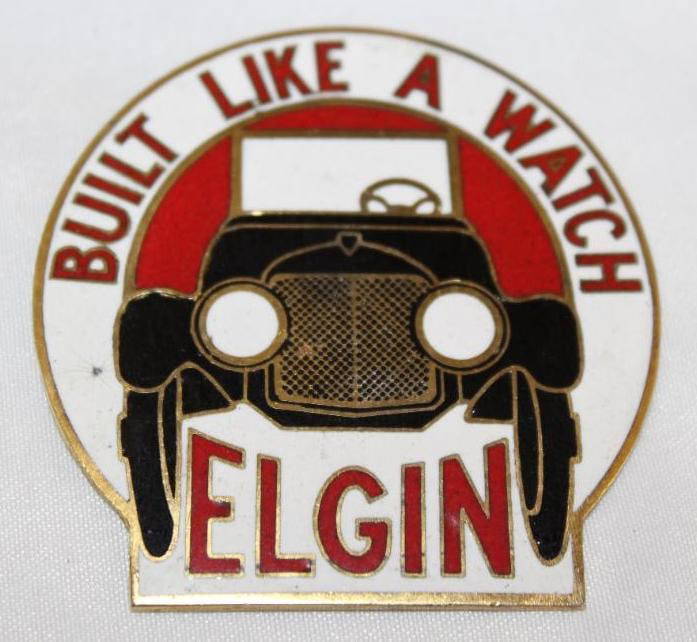 1916-1917 Elgin Motor Car Co Radiator Emblem Badge Auction