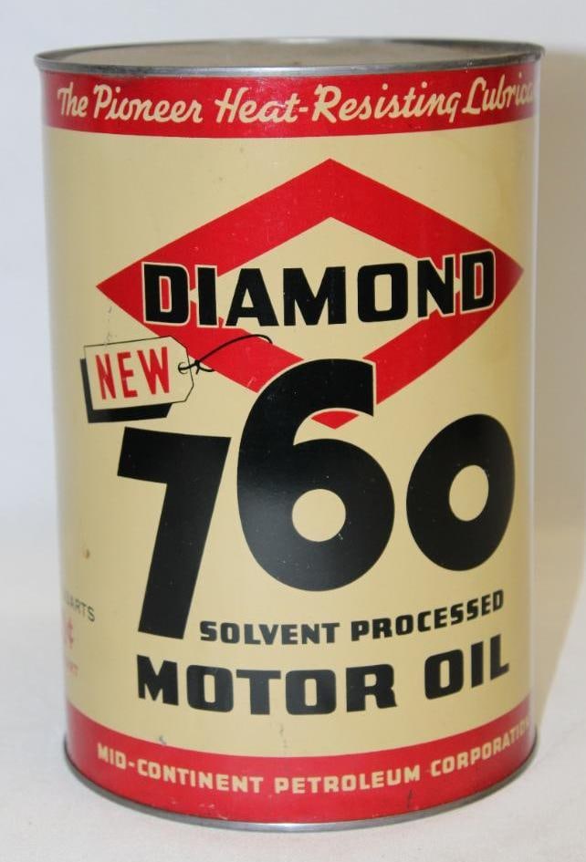 Diamond Dx 760 New Metal 5 Quart Motor Oil Can Auction