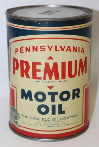 Canfield Premium Metal 1 Quart Motor Oil Can
