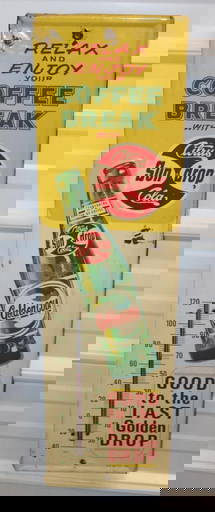 Sundrop Golden Cola Embossed Advertising Thermometer