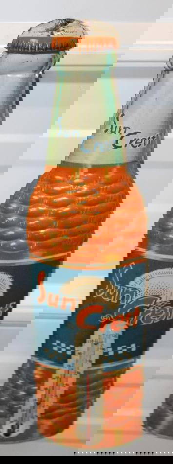 Suncrest Soda Embossed Bottle Advertising Thermometer Auction