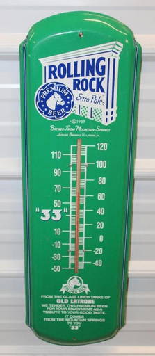 Rolling Rock Premium Beer Advertising Thermometer