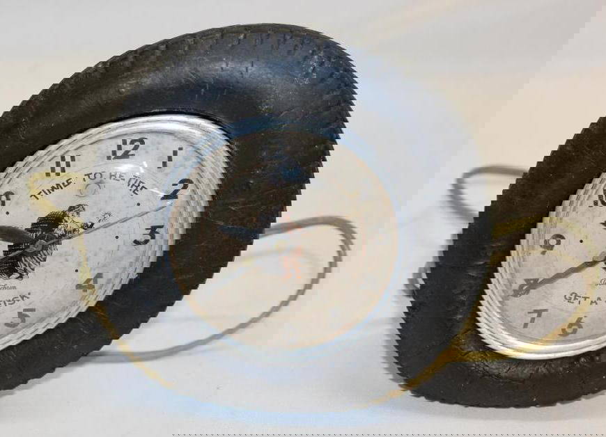 Fisk Advertising Tire Ashtray Clock Auction