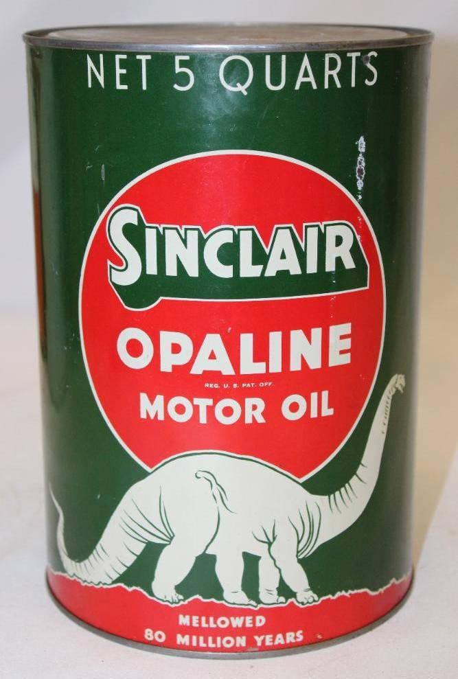 Sinclair Opaline Metal 5 Quart Motor Oil Can Auction
