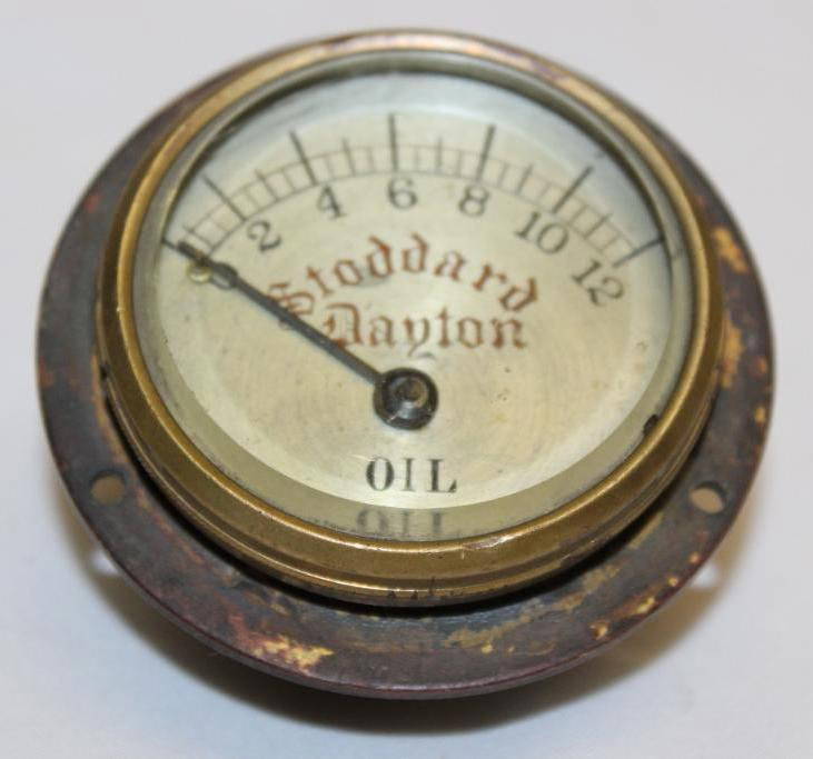 Stoddard Dayton Brass Oil Pressure Gauge Auction