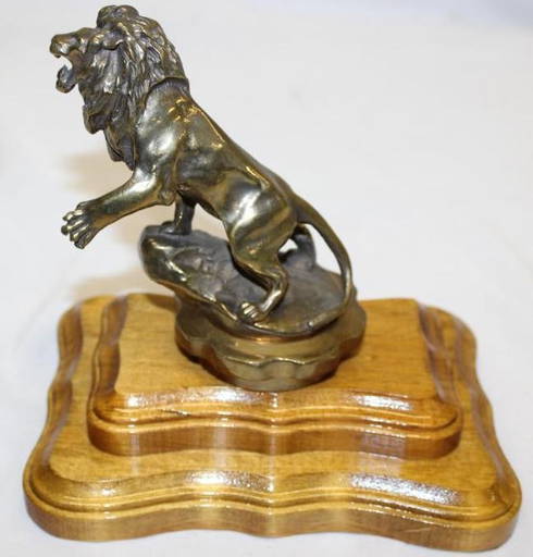 1920's Peugeot Lion Radiator Mascot Hood Ornament