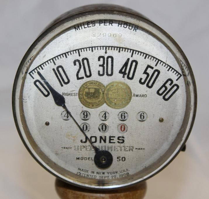 Jones Model 50 Speedometer W/ Auto Club Of Great Britain Award Auction