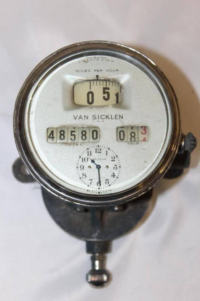 Van Sicklen And Waltham Automobile Clock And Speedometer Combo Auction