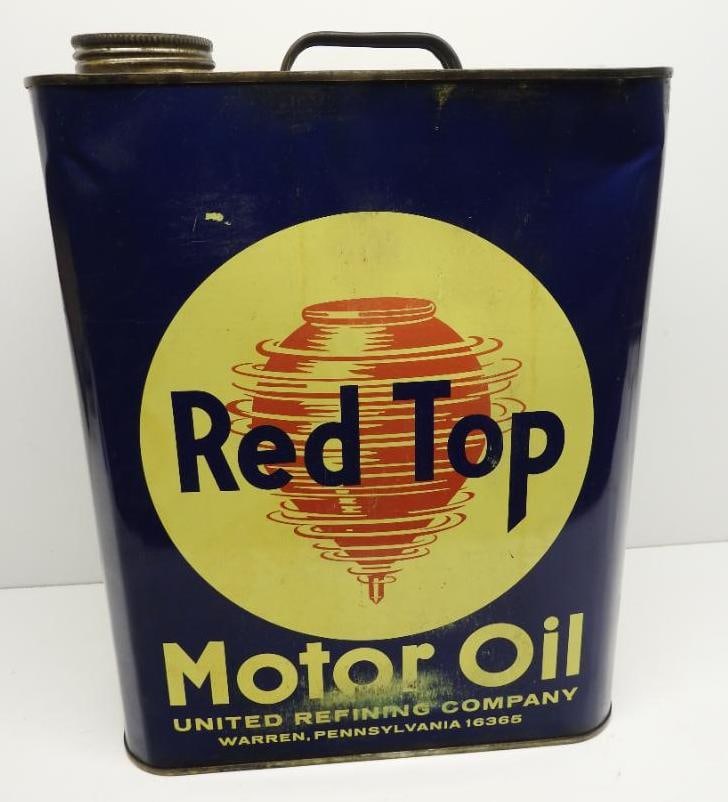 Red Top Motor Oil Two Gallon Can Auction