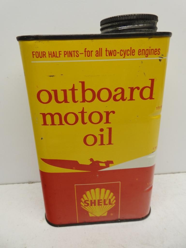 Shell Outboard Motor Oil Quart Can Auction