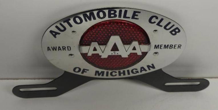 Automobile Club Of Michigan Aaa License Plate Topper Auction