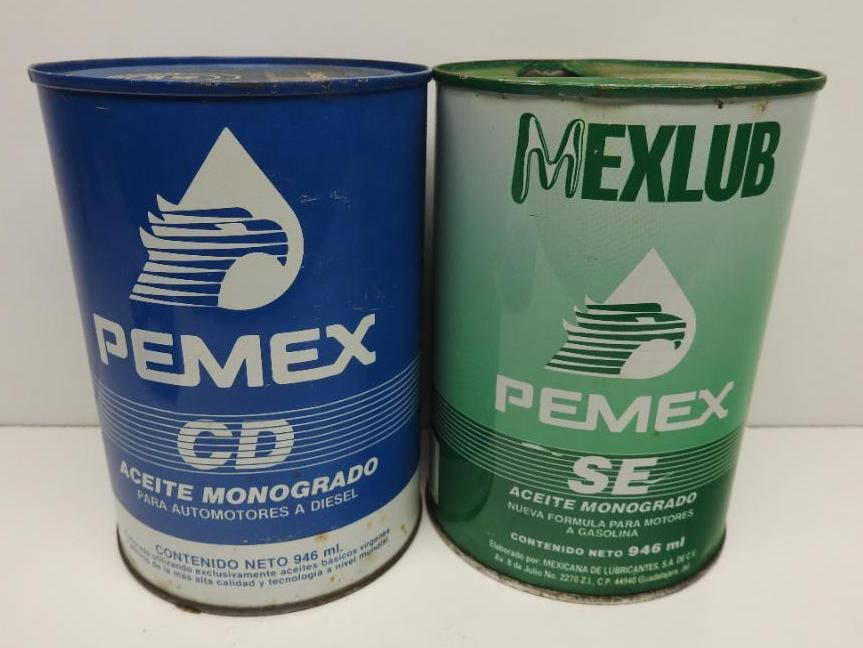 Pemex Motor Oil Quart Oil Cans Auction