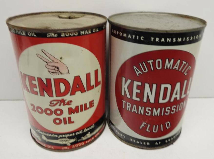 Kendall Motor Oil And Atf Quart Cans Auction