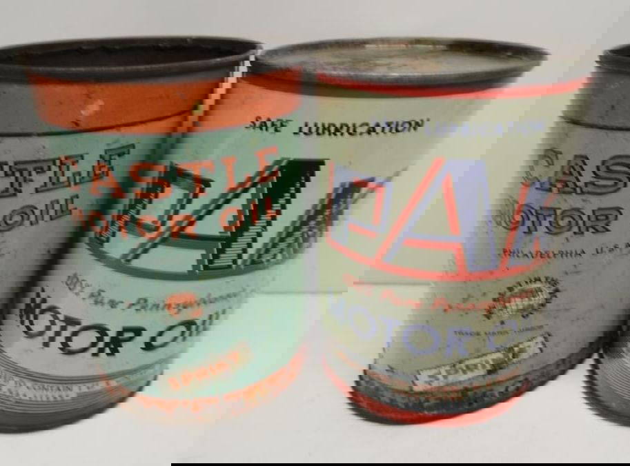 Pak And Castle Motor Oil Quart Cans Auction