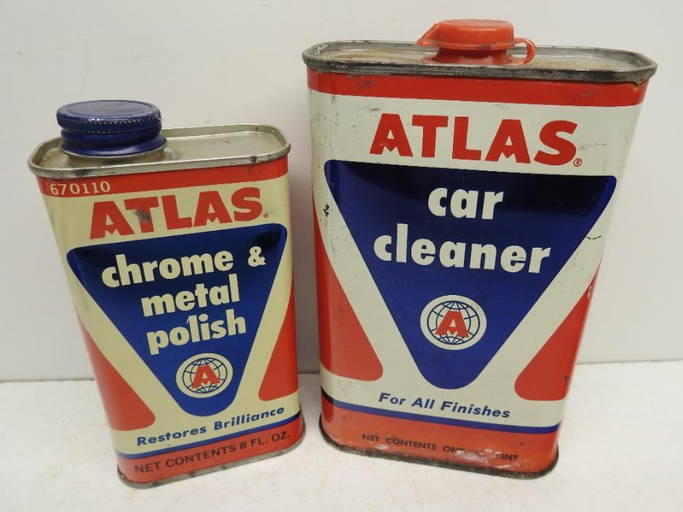 Atlas Polish And Car Cleaner Cans