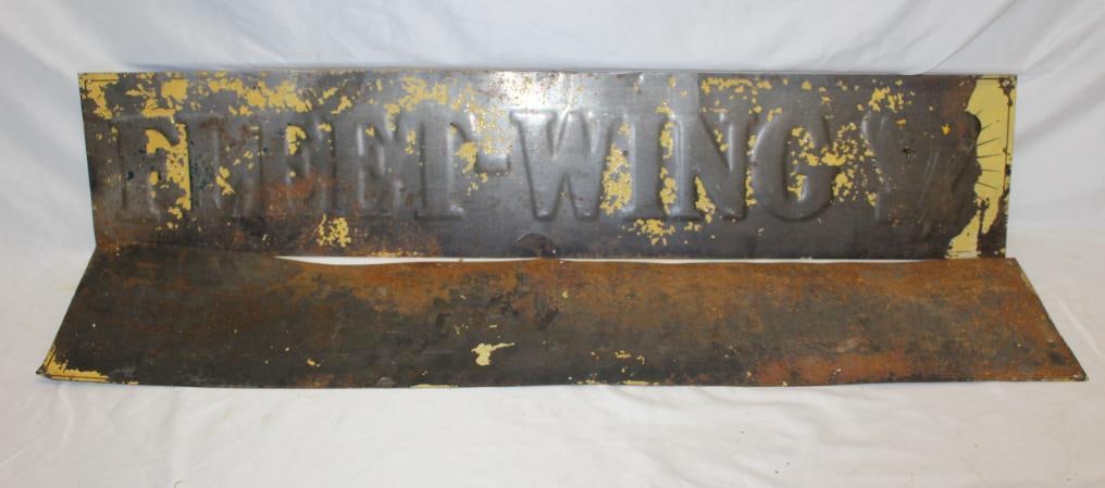 Pair Of Embossed Fleetwing Tin Tacker Advertising Signs Auction